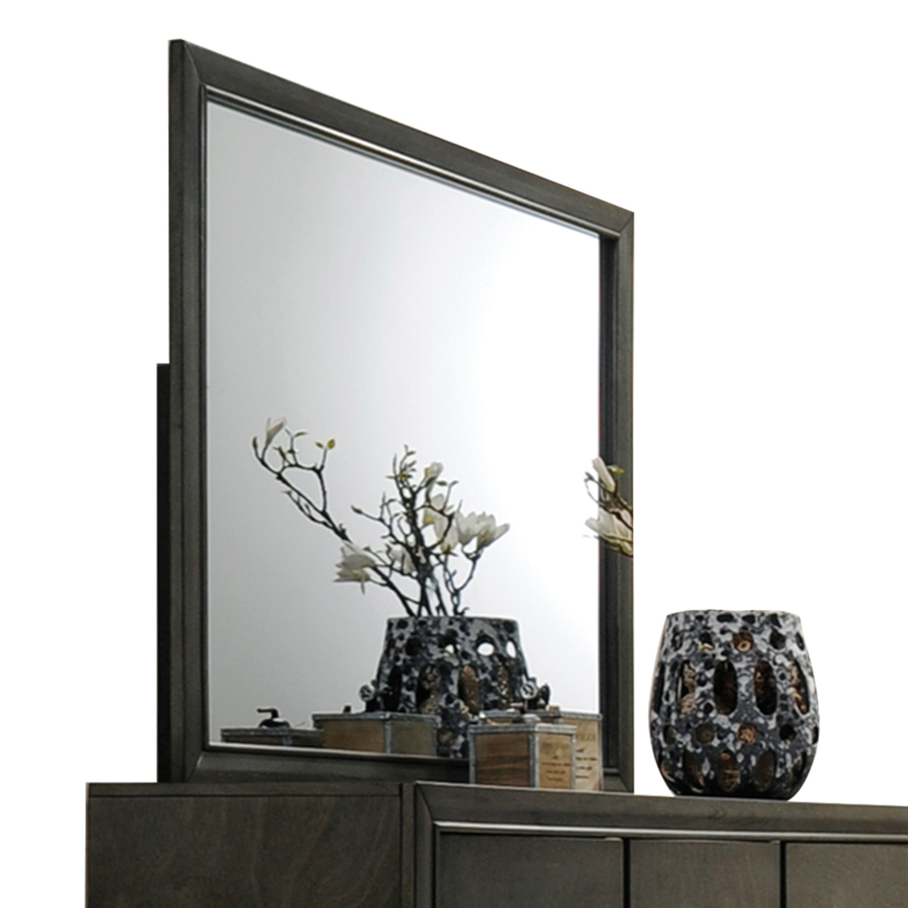 Vanity Mirror, Carine Gray Finish II Mirror, Dresser Mirror, Full ...