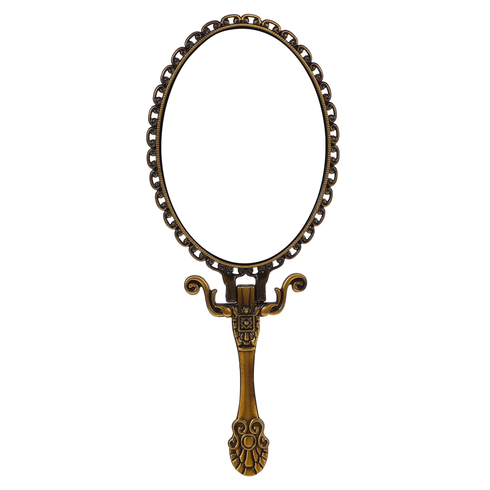 Vanity Mirror Folding Handle with Portable Retro Handheld Foldable ...