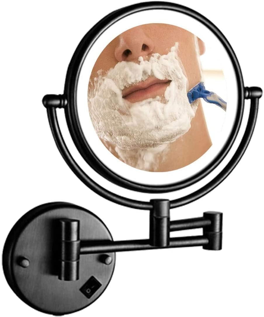 Vanity Mirror LED Lighted Double Sided, 10X Magnifying Cosmetic Mirror ...