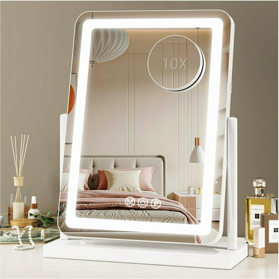 Vanity Mirror with Lights, 18"x14" Hollywood Lighted Makeup Mirror for ...