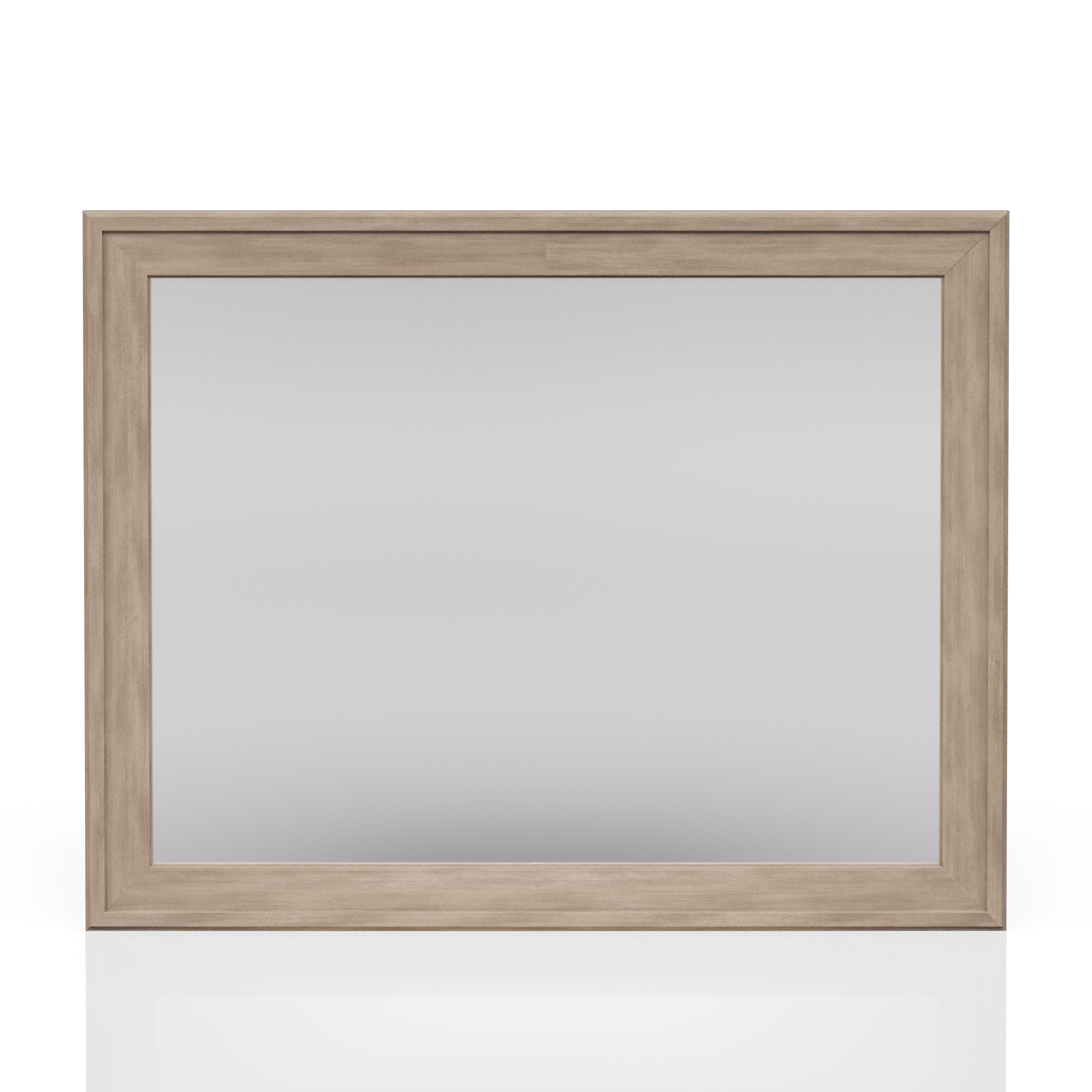 Vanity Mirror, Sand Colored Rectangle Wood Mirror, Dresser Mirror, Full ...