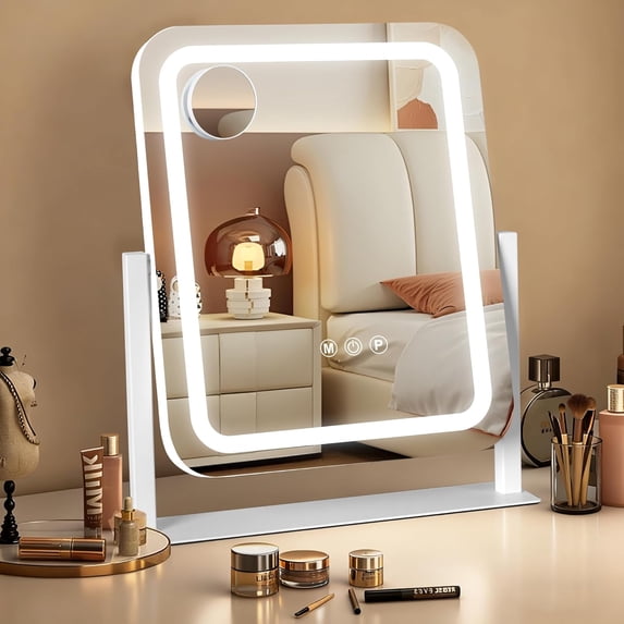 Vanity Mirror with Lights 15"x13", Mirror, Lighted Mirror with 3 Color ...