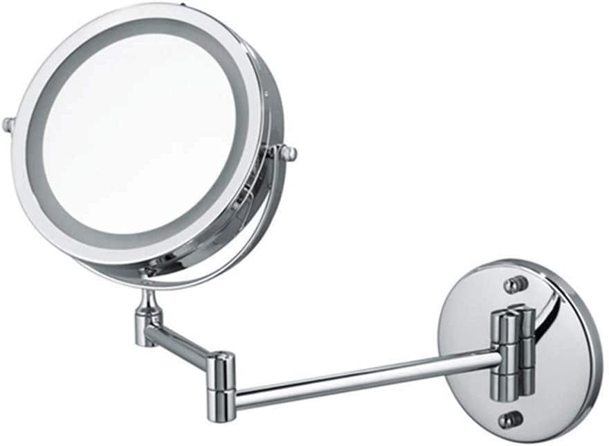 Vanity Mirrors Folding Vanity Lamp Makeup Wall Mounted LED Illuminated ...