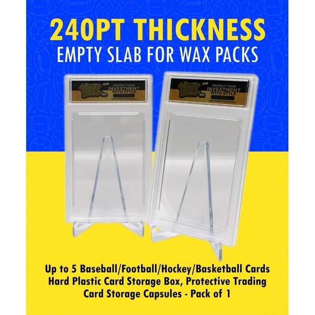 Vanity Slabs 240pt Empty Slab for Wax Packs – Sports Card Holder & Gift ...