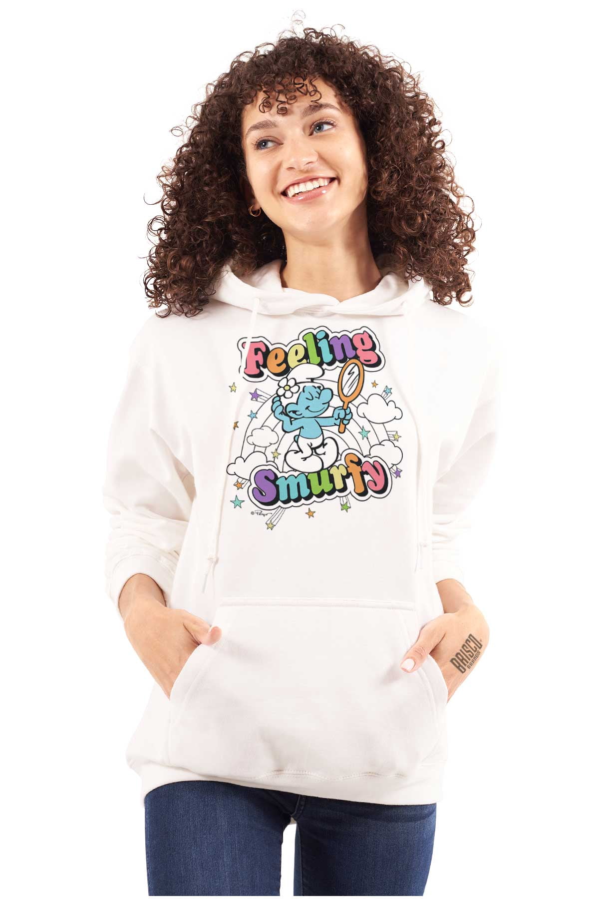 Vanity Smurf Feeling Smurfy Rainbow Women Plus Size Hoodie Brisco ...