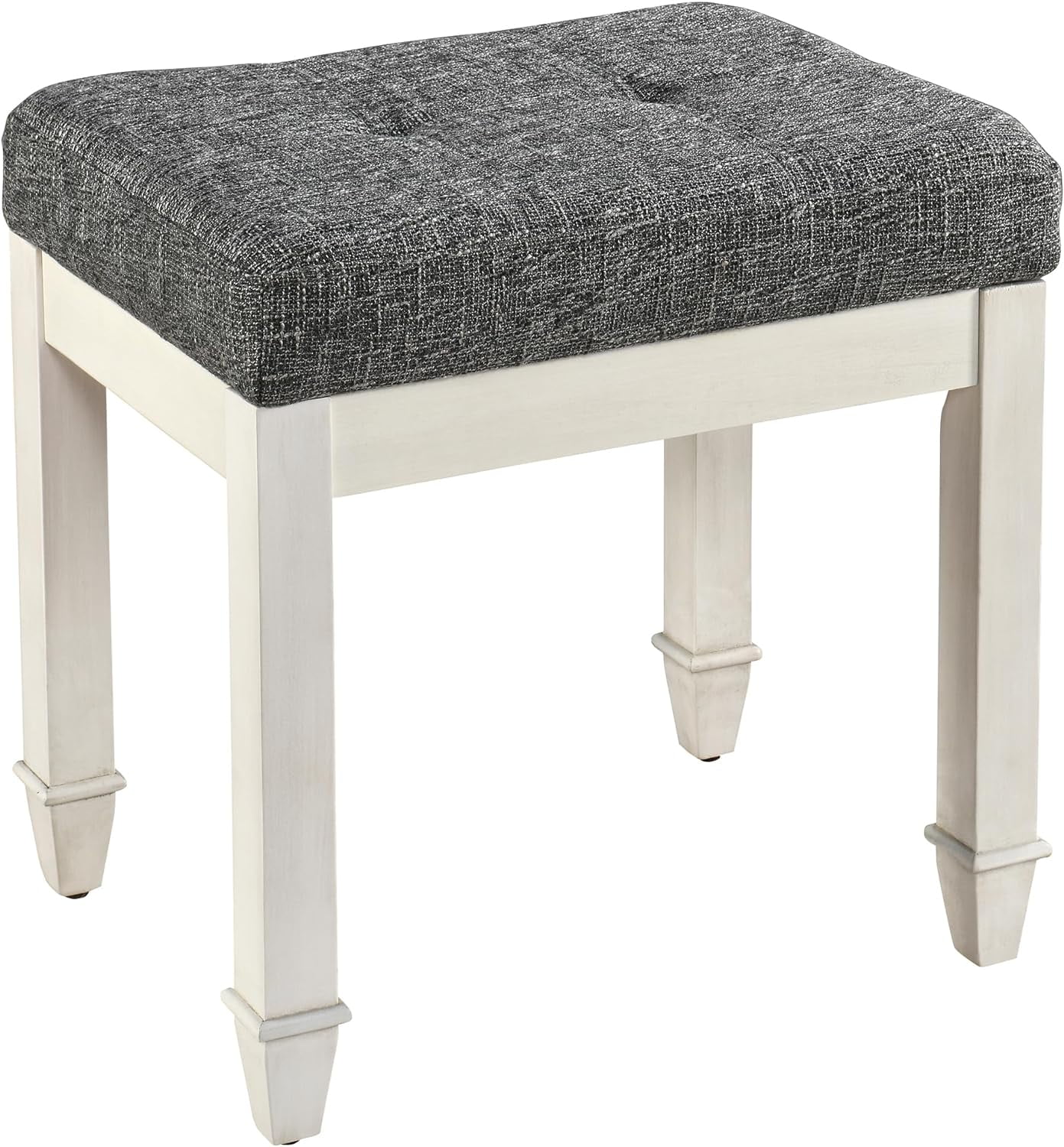 Vanity Stool Bench with Solid Wood Leg, Makeup Dressing Bench with ...