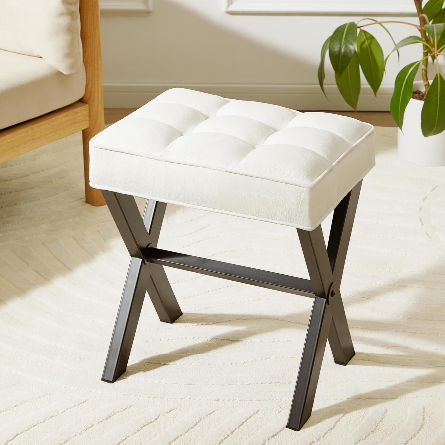 Vanity Stool Vanity Chair, 18 Inch Makeup Vanity Stool Chair, Padded ...