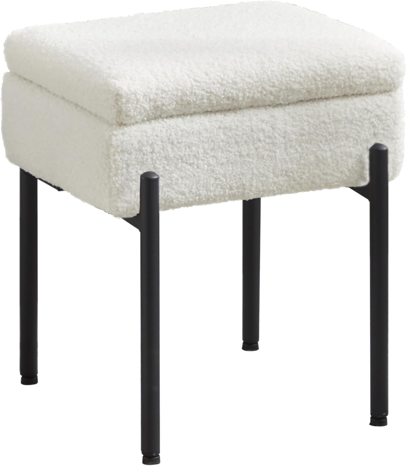 Vanity Stool Chair, Small Ottoman Stool with Storage, Makeup Vanity ...