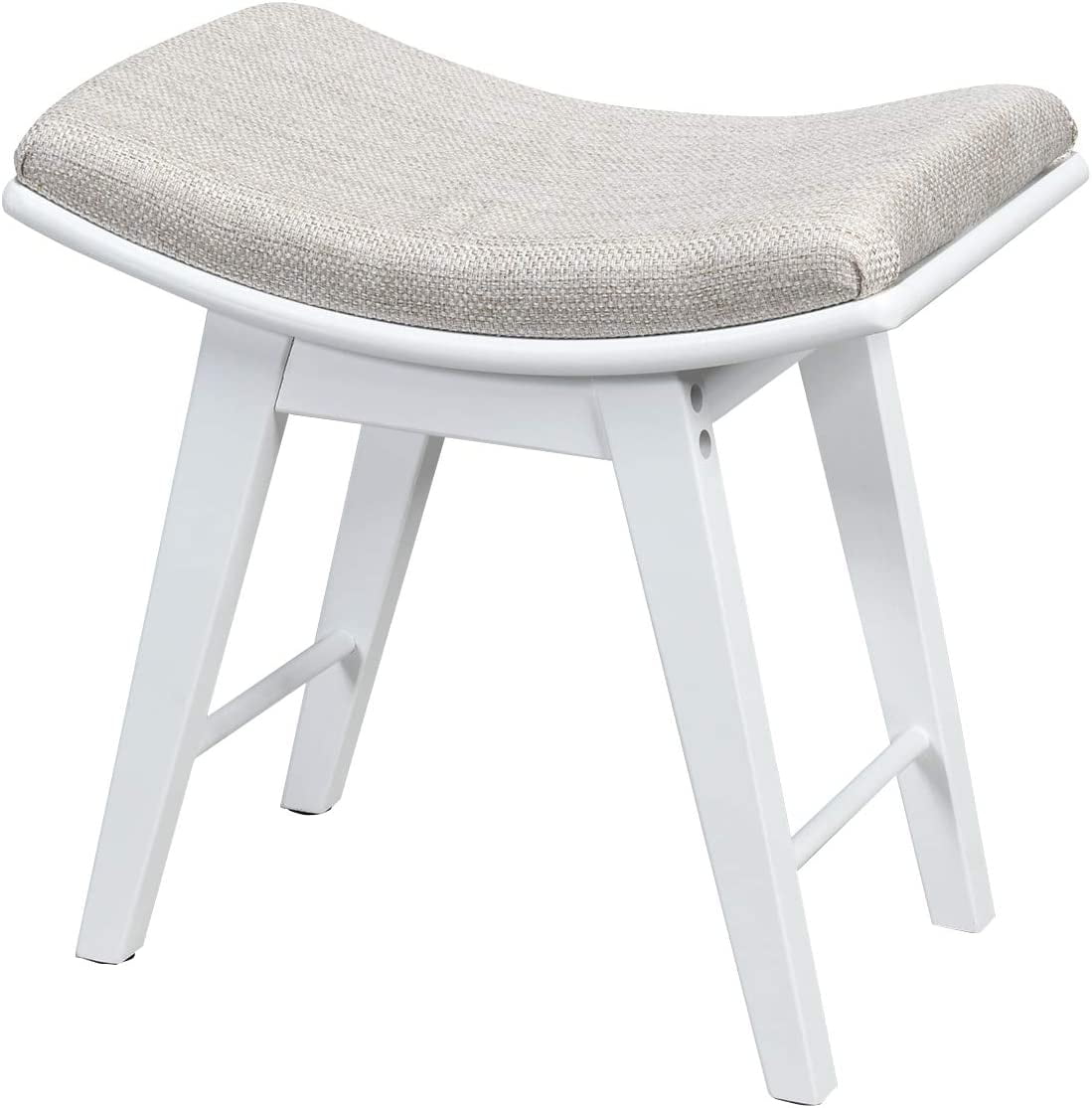 Vanity Stool, Modern Makeup Dressing Stool w/Concave Seat Surface ...