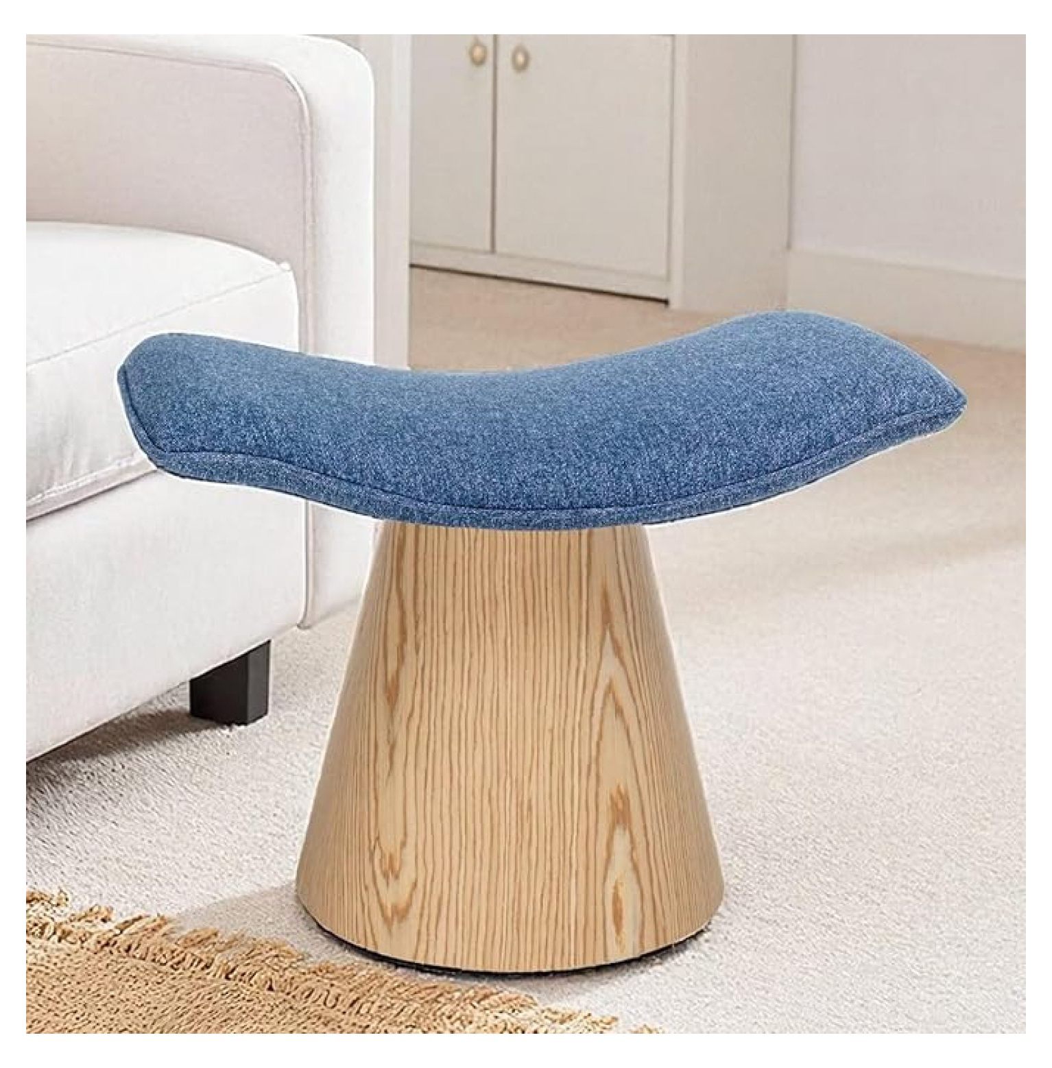 Vanity Stool, Modern Ottoman Foot Stool with Performance Fabric Makeup ...