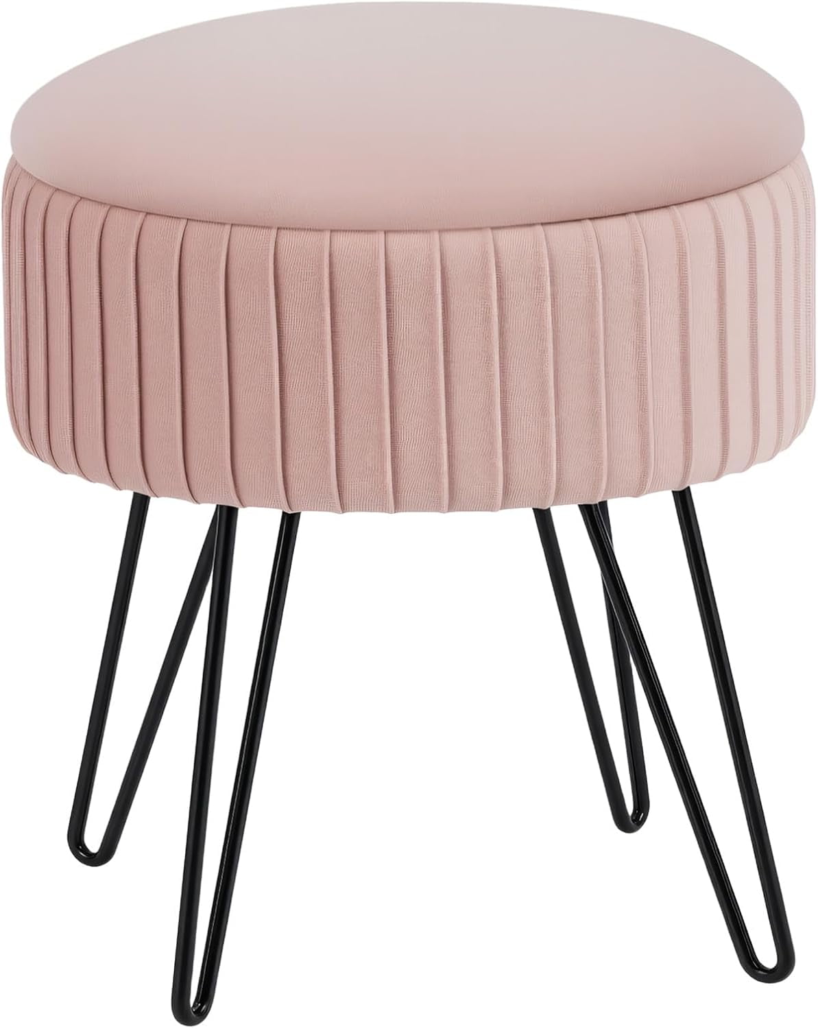 Vanity Stool with Storage - Soft Round Vanity Stools for Makeup with ...