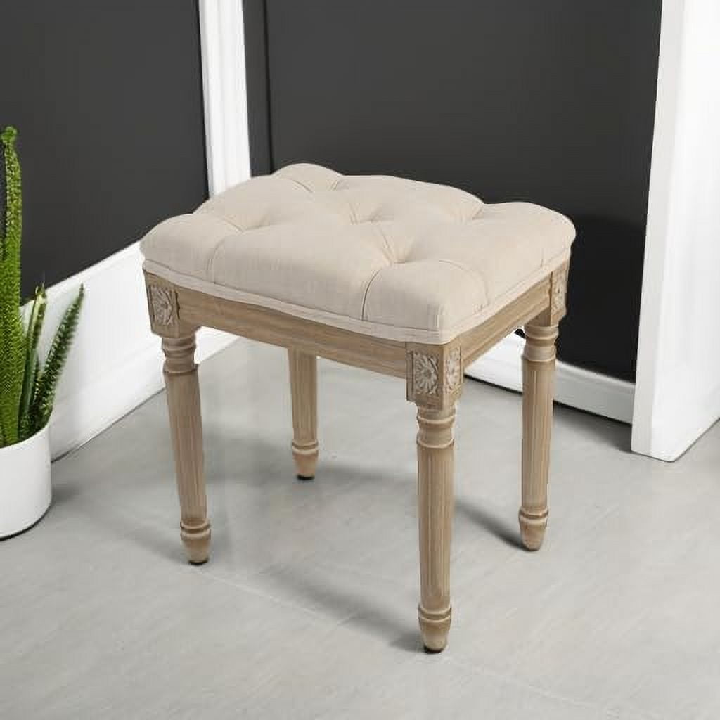 Vanity Stool Upholstered Bench Seat for Makeup Room, Vintage Small ...