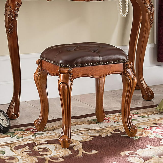 Vanity Stool Wood，Long Vanity Bench Bood Ottoman Small Bench Seat for ...