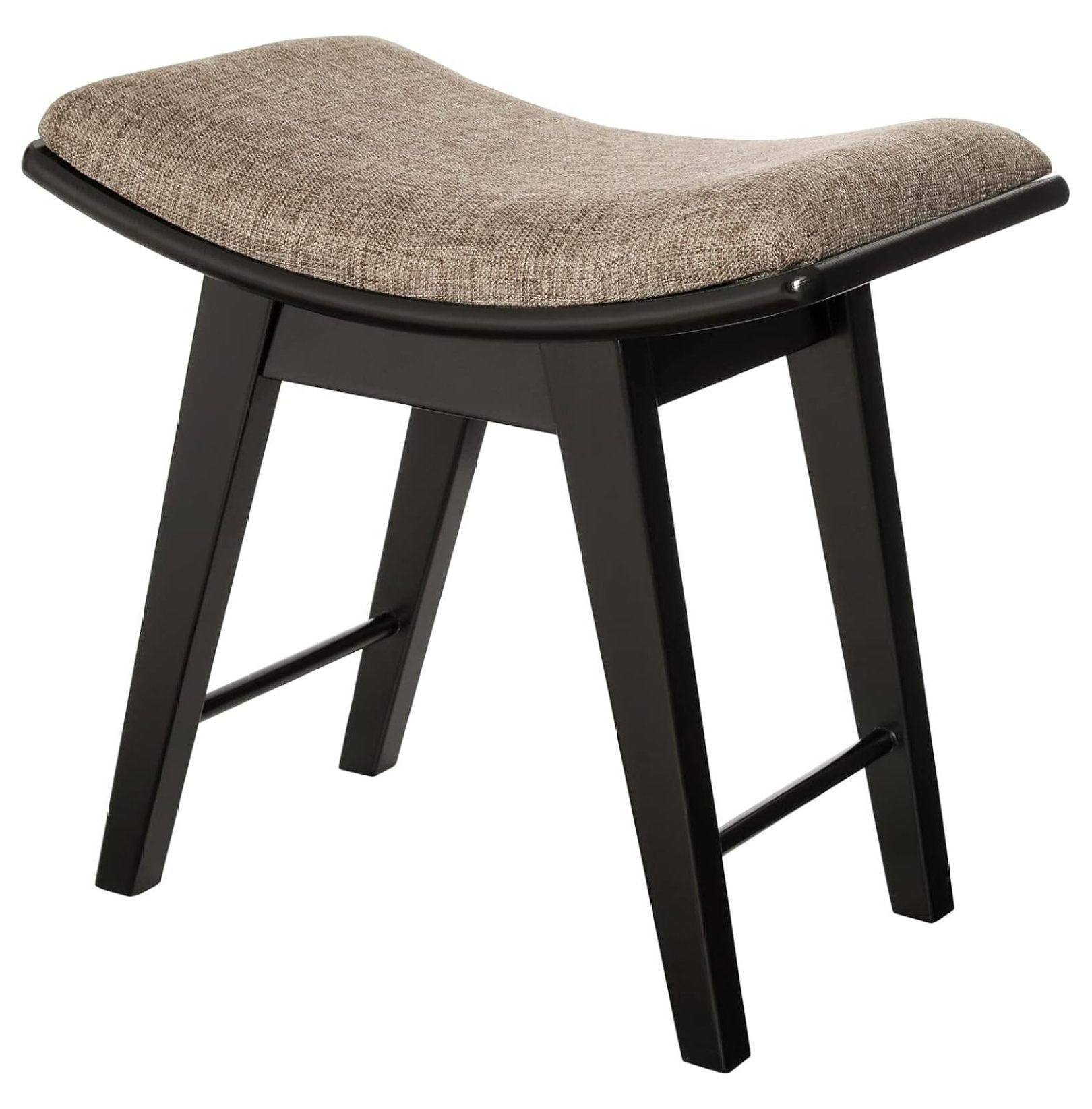 Vanity Stool with Rubberwood Leg, Makeup Bench with Concave Seat ...