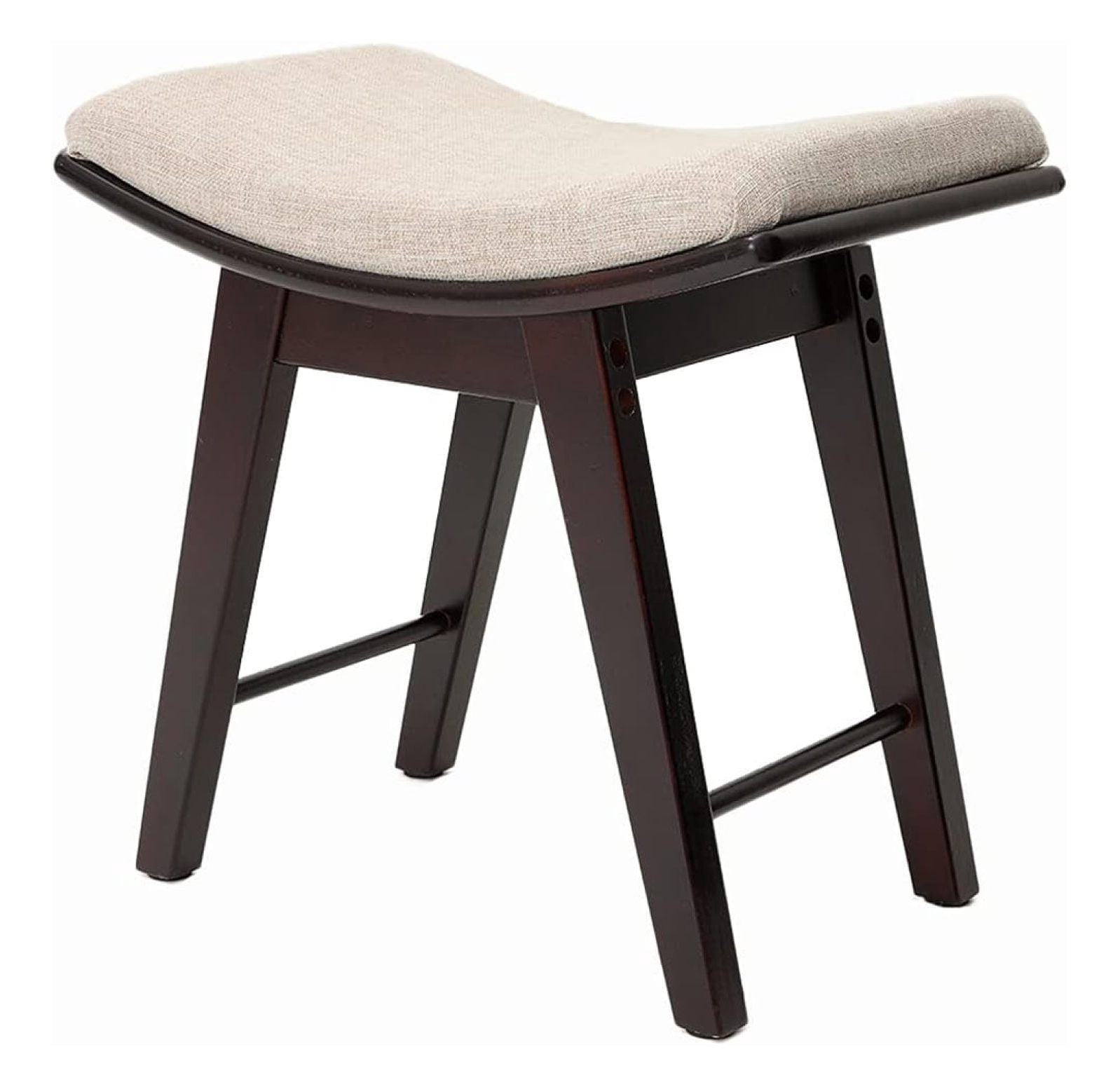 Vanity Stool with Rubberwood Legs, Vanity with Padded Cushion, Vanity ...