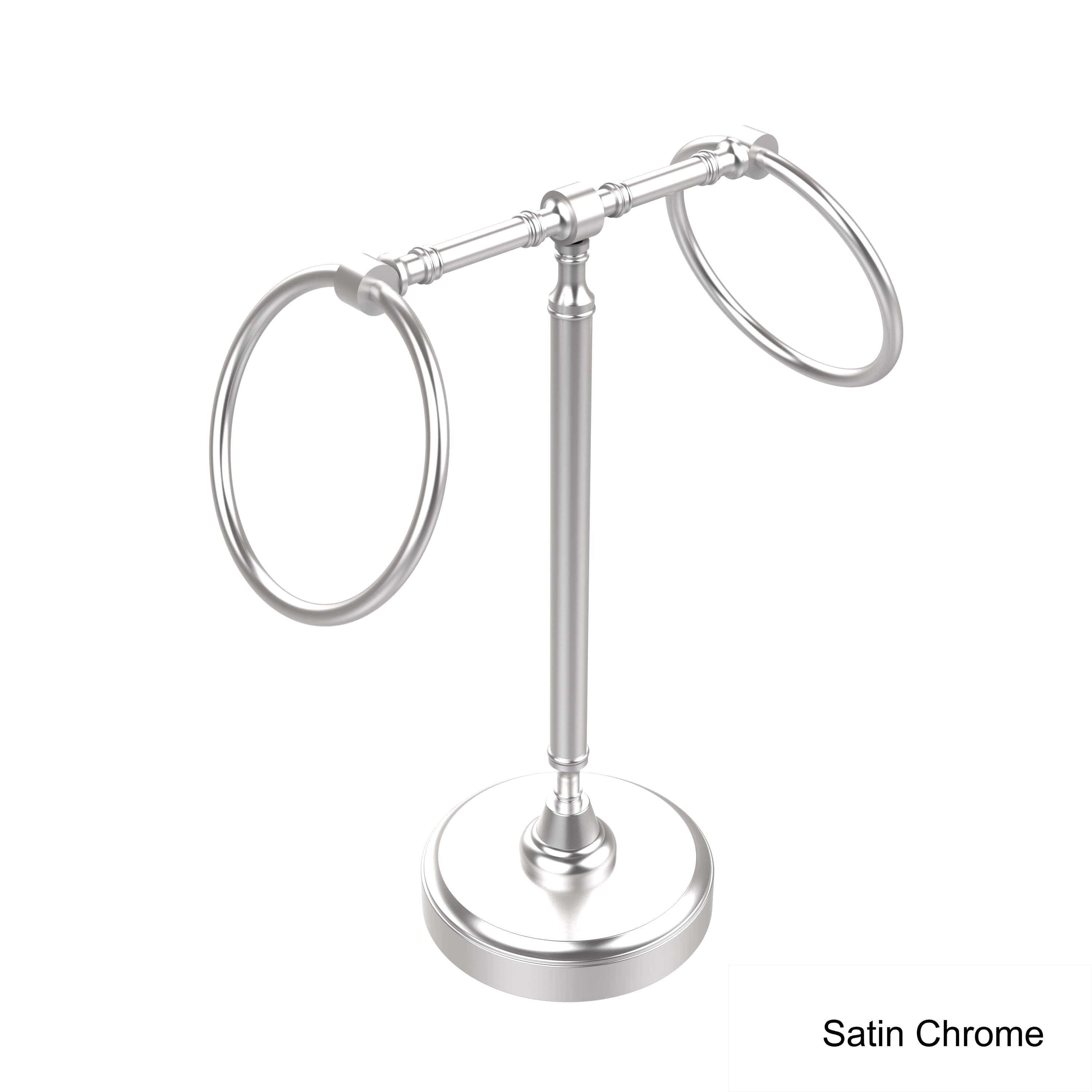 Vanity Top 2 Towel Ring Guest Towel Valet - Satin Chrome - Walmart.com