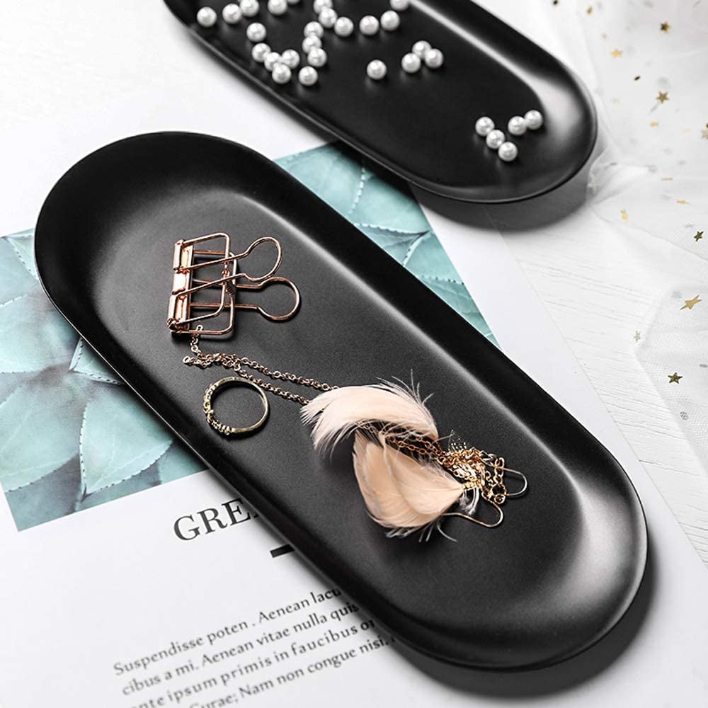 Vanity Tray, Stainless Steel Rectangle Tray Decorative Storage ...