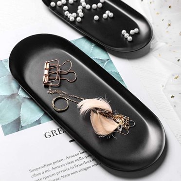 Oval Stainless Steel Tray Storage Tray Tea Fruit Tray Cosmetics Jewelry ...