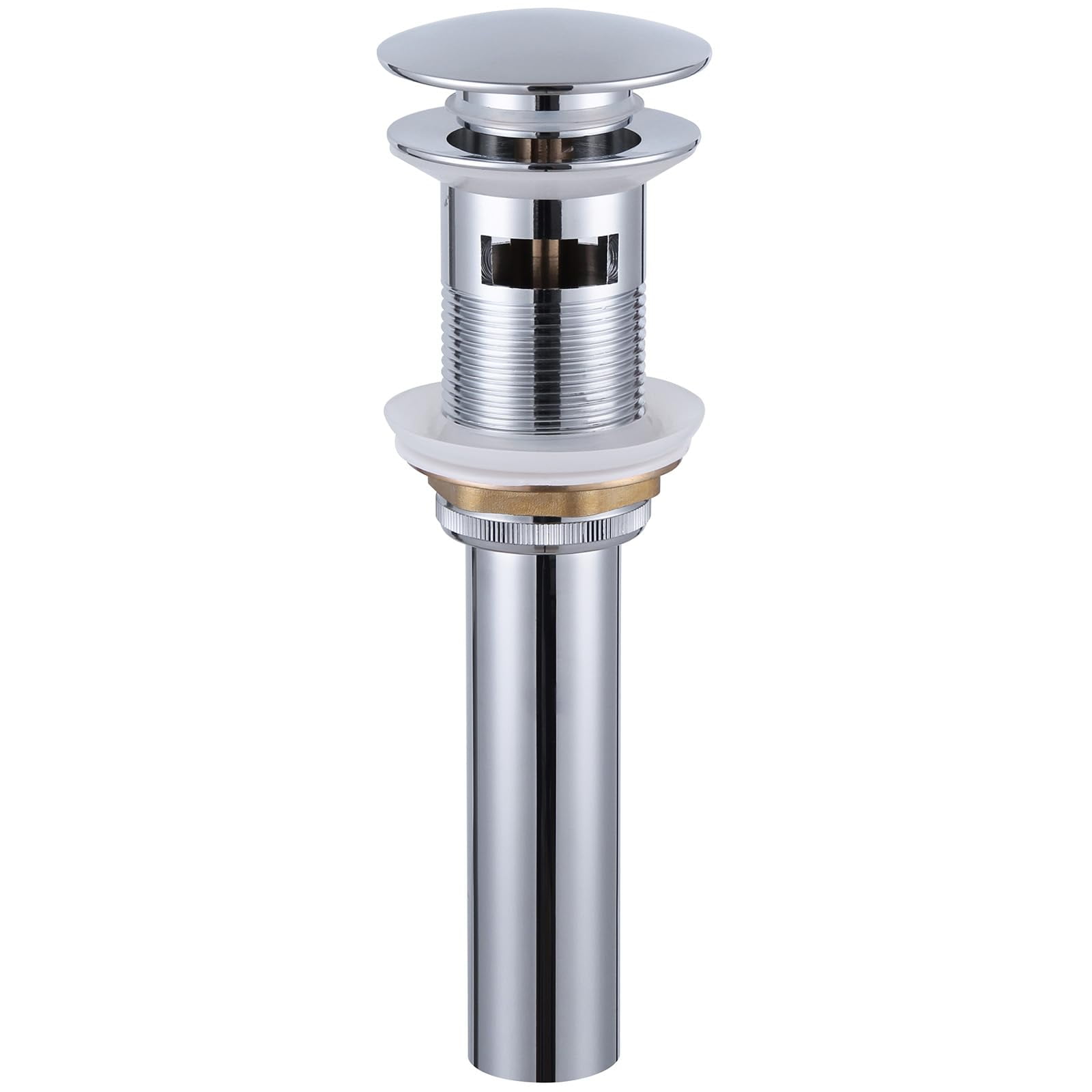 Vanity Vessel Sink Drain, Angle Simple Brass Pop Up Drain Stopper with ...