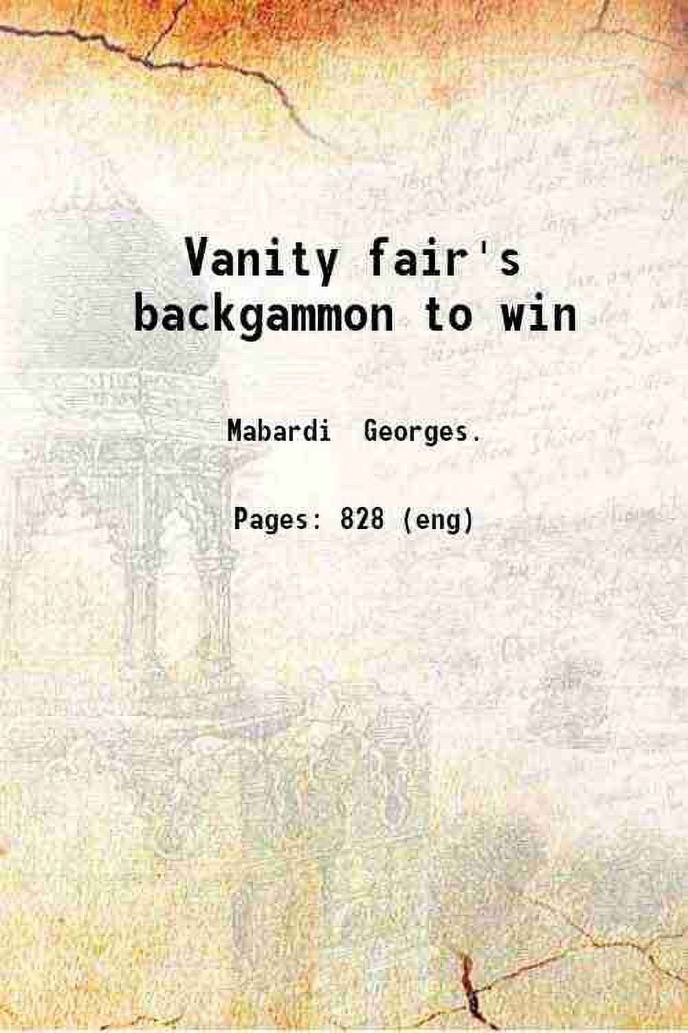 Vanity fair's backgammon to win 1930 - Walmart.com