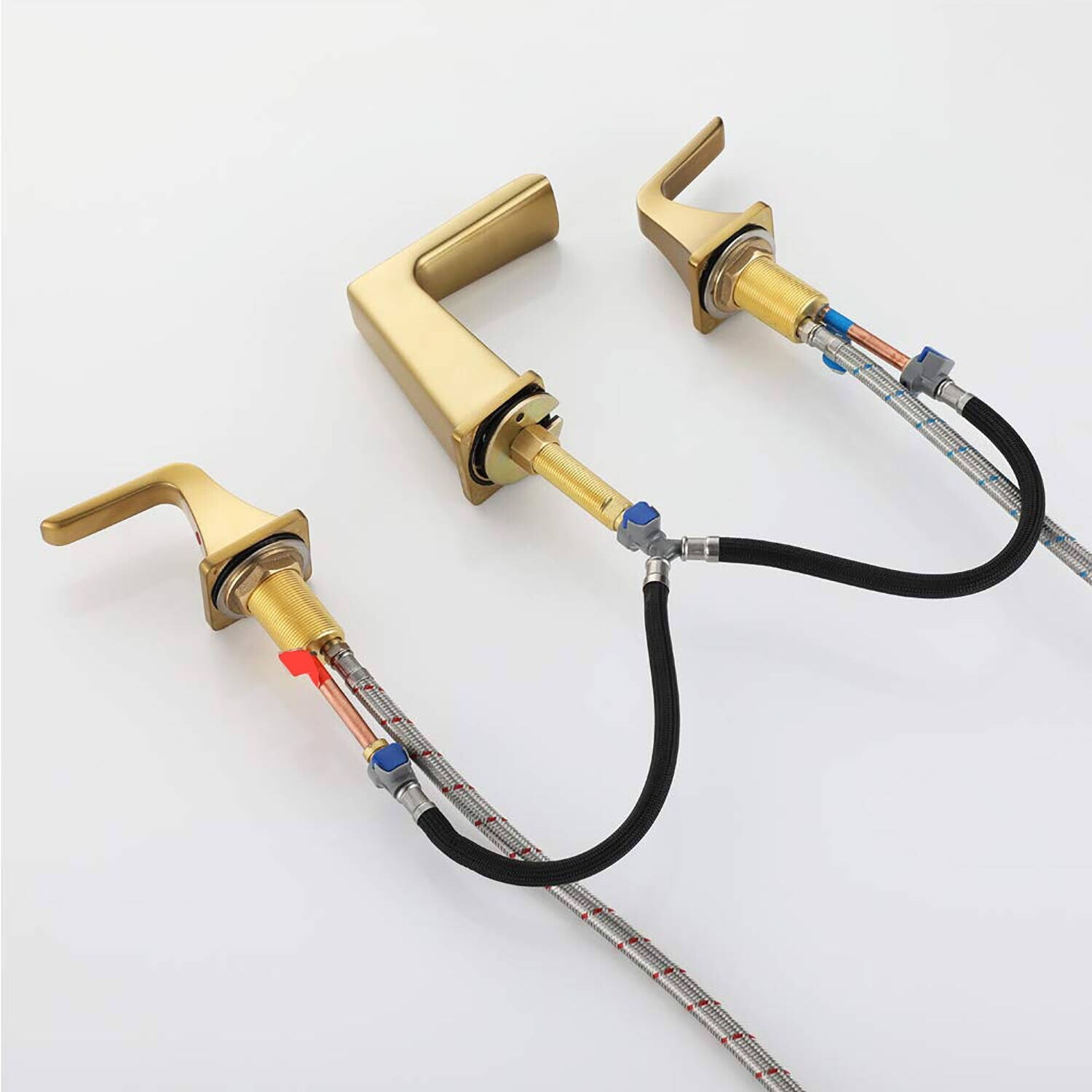 Vanityfair 2 Handle Waterfall Widespread Three Hole Bathroom Sink ...