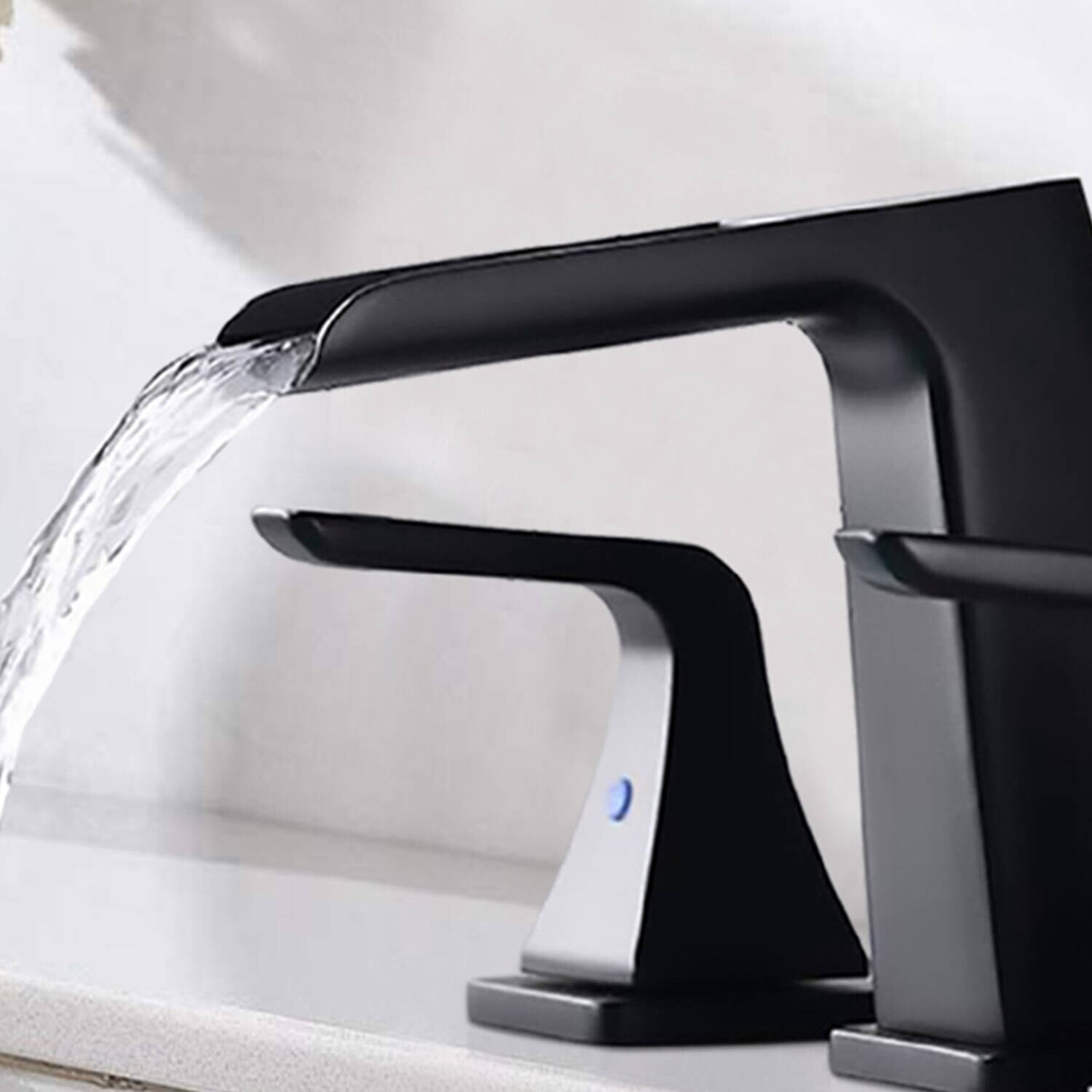 Vanityfair 2 Handle Waterfall Widespread Three Hole Bathroom Sink ...