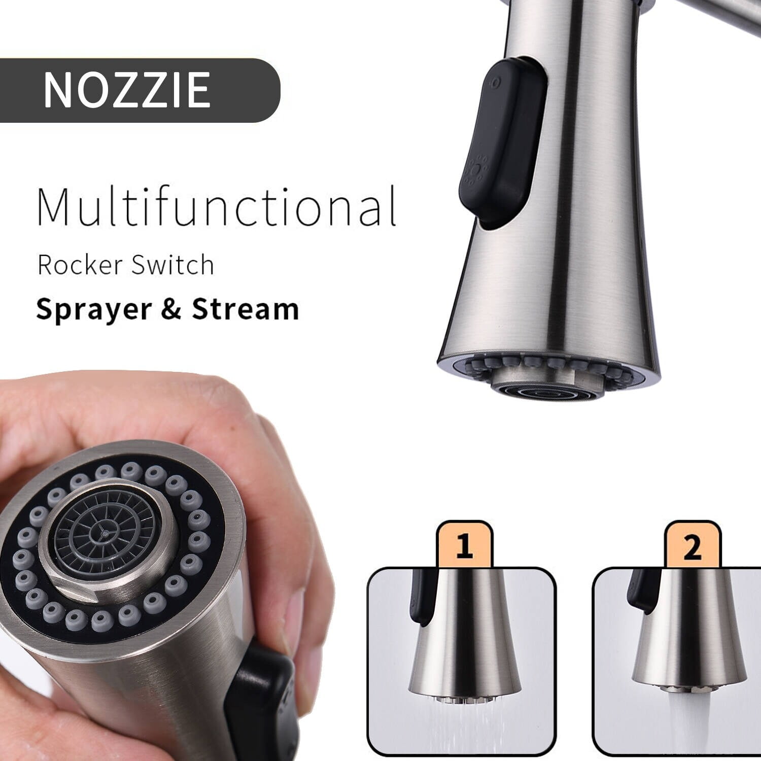 Vanityfair Commercial Modern Pull Down Single Handle Spring High Arc ...