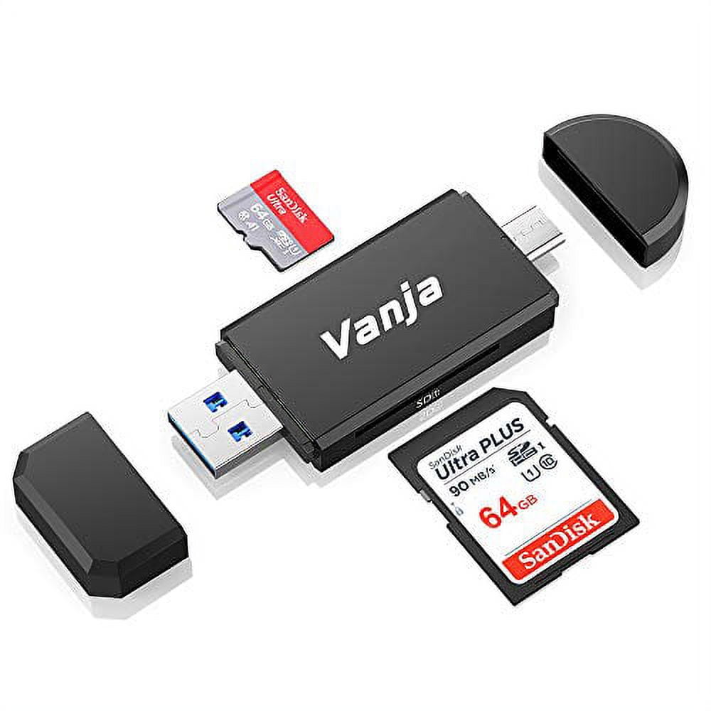 Vanja USB Type C SD Card Reader, USB 3.0 Micro SD Card Reader OTG Adapter for TF, SD, Micro SD ...