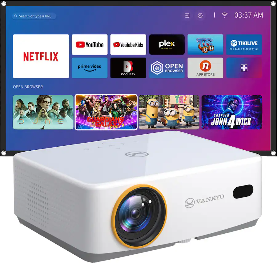Vankyo - Leisure 570B Native 1080P Wireless Smart Single LCD Mini ...