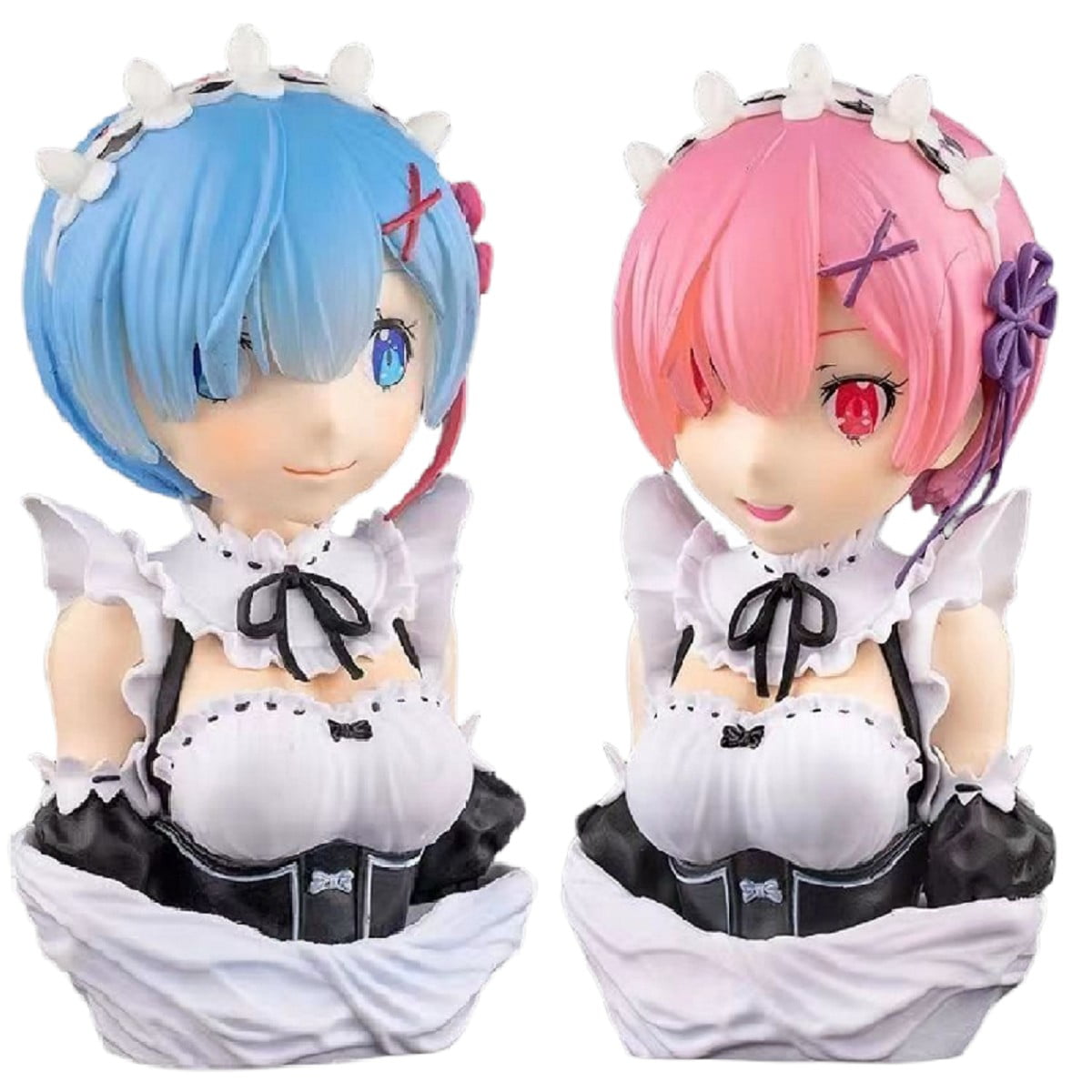 Vanlemn Anime Action Effigy Ram/Rem Figure PVC Statue Model Collectible ...