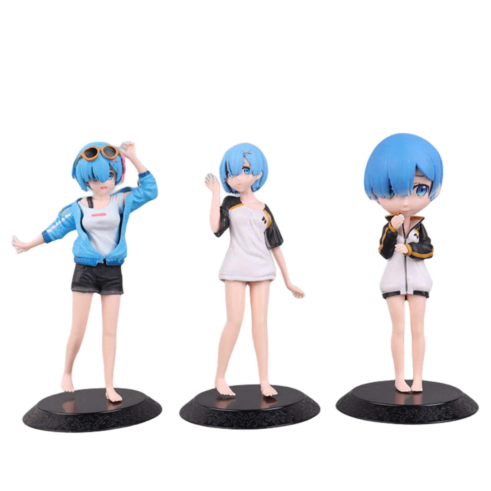 Vanlemn Anime Characters A set of 3Pcs Rem Figure Character Model PVC 5 ...