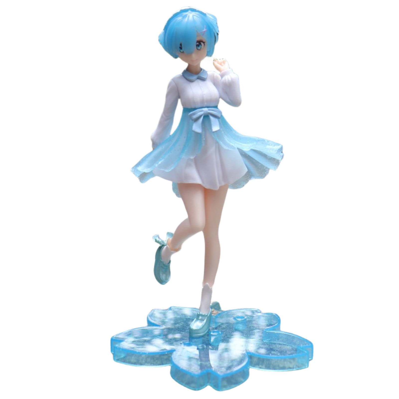 Vanlemn Blue Crystal Short Rem Figure Anime Girl PVC Model Decoration ...