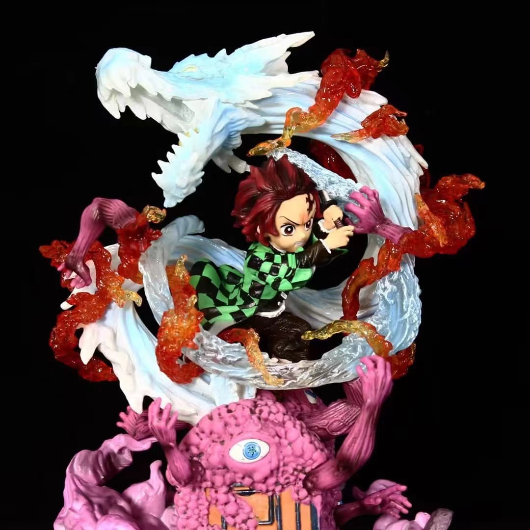 Vanlemn Ghost Slayer's Blade Tanjiro Statue Hand-made Ornament Model ...
