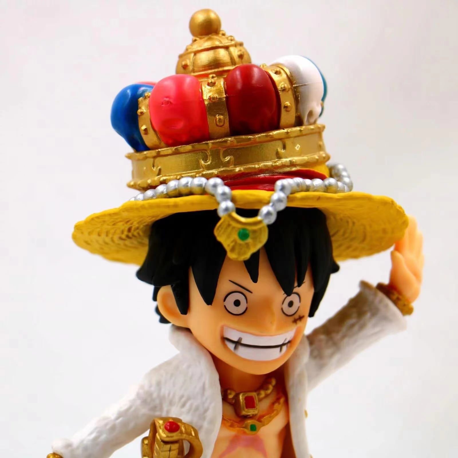 Vanlemn One Piece Straw Hat Kid Meat King Crown Luffy Doll Ornament ...