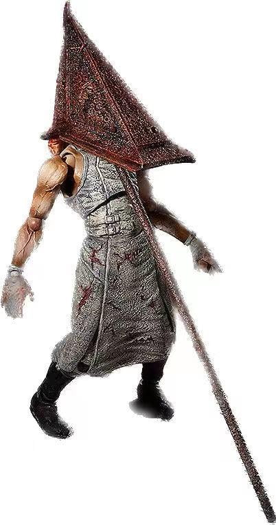 Vanlemn Pyramid Head Action Figure Evil Red Pyramid Thing Monster PVC ...
