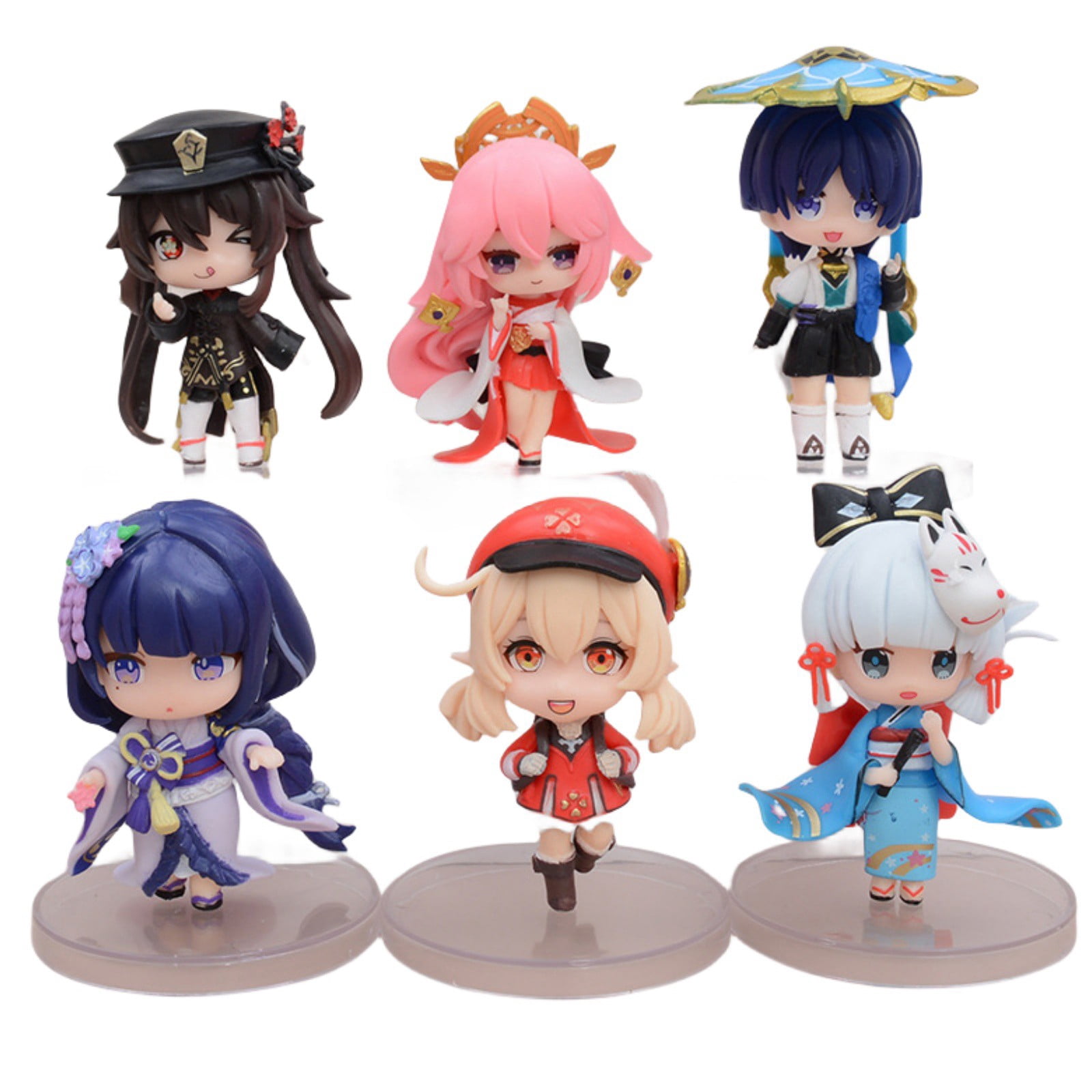 Vanlemn Raiden Shogun Figure/Hu Tao Figure/Klee Figure and so on（6 PCS ...
