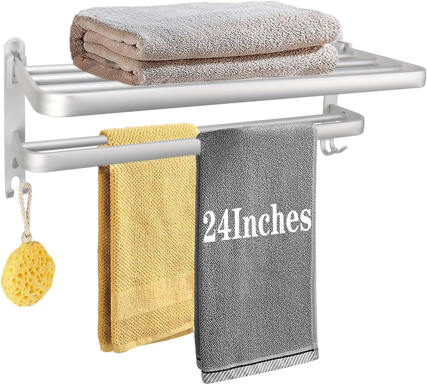 Vanloory Towel Rack for Bathroom Bath Towel Holder with Double Towel ...