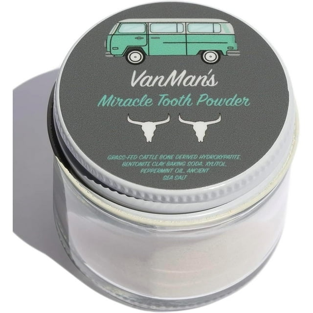 Vanman’s - Mint and Bone Tooth Powder Toothpaste - Remineralizing Tooth ...