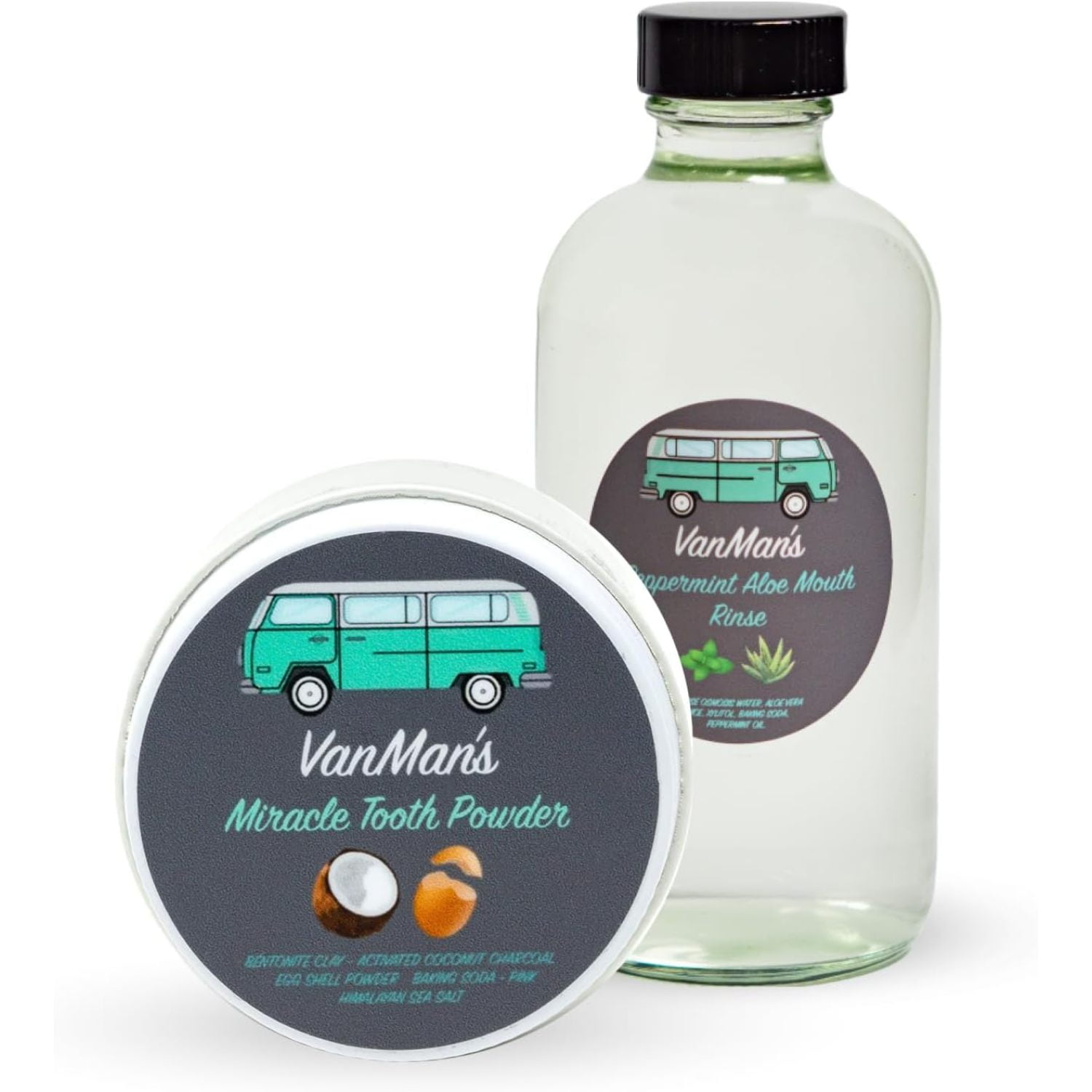 Vanman's - Oral Mouth Care Kit with Powder Toothpaste (2.5 Ounce) and ...