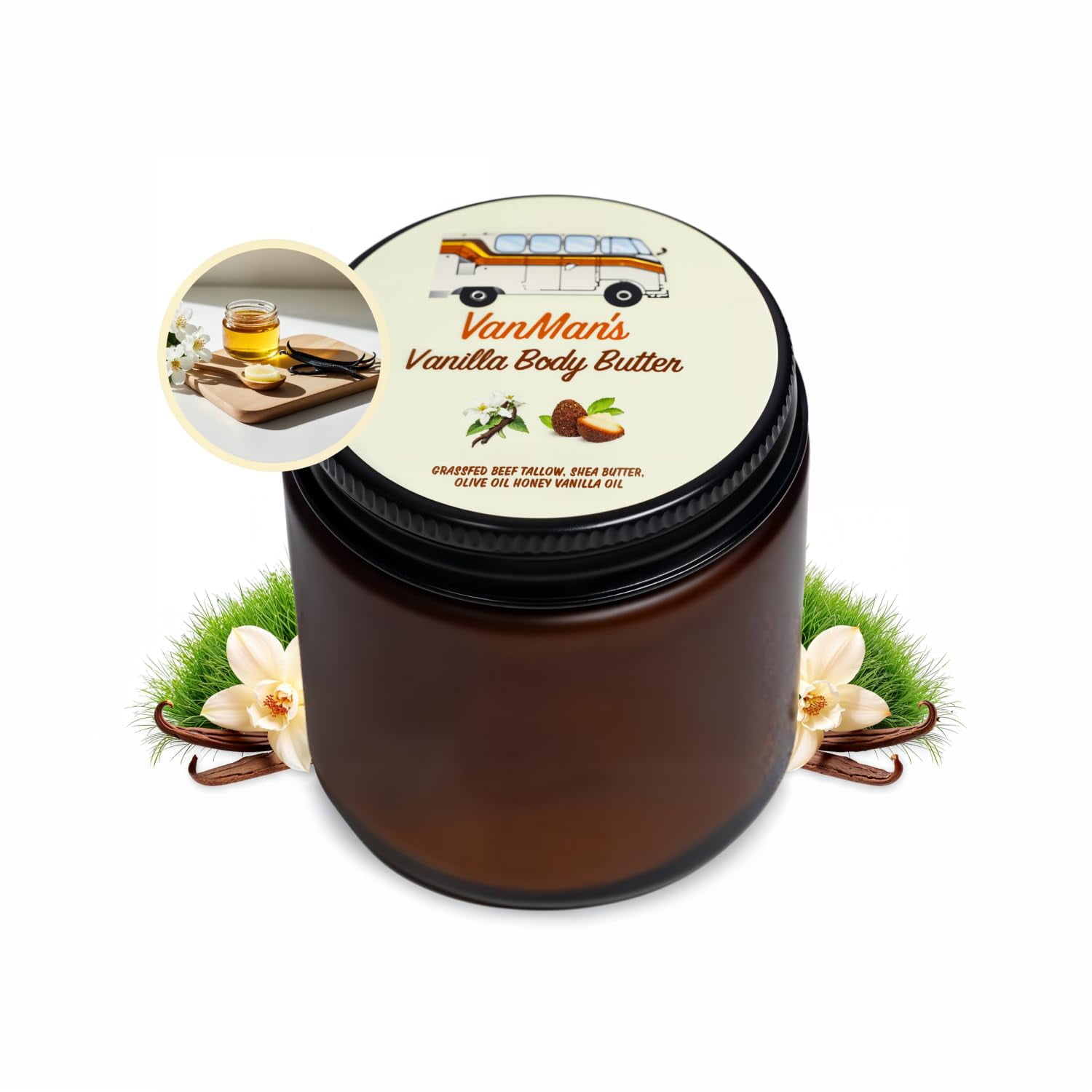 Vanman's Whipped Tallow - DPF11 Vanilla Body Butter - Body Moisturizer ...