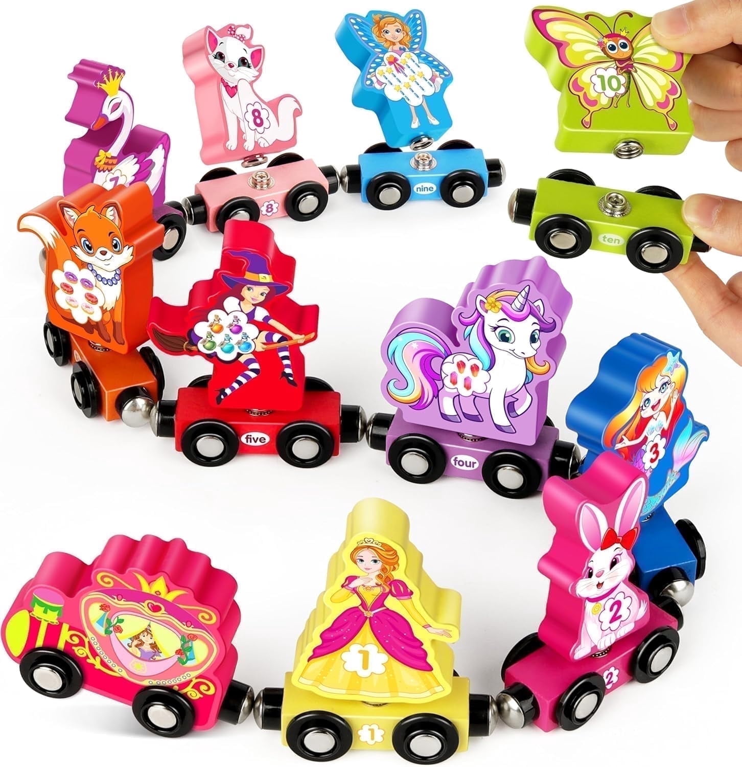 Helsort Fine Motor Skill Toys for Toddlers Numbers Matching Game,11PCS ...