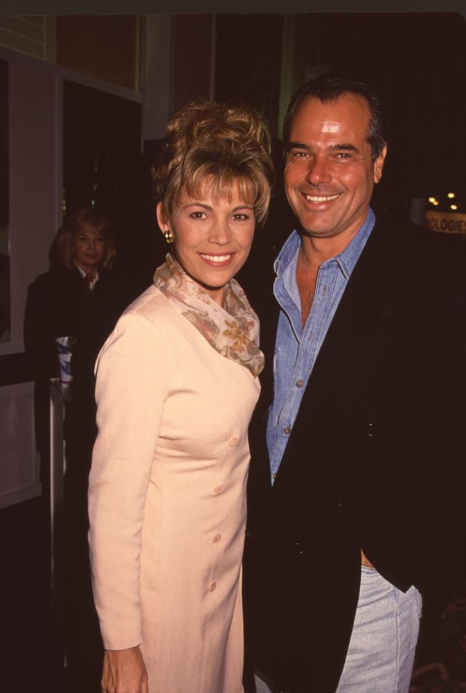 Vanna White In Peach Colored Suit With George Santo Pietro In Jeans And ...