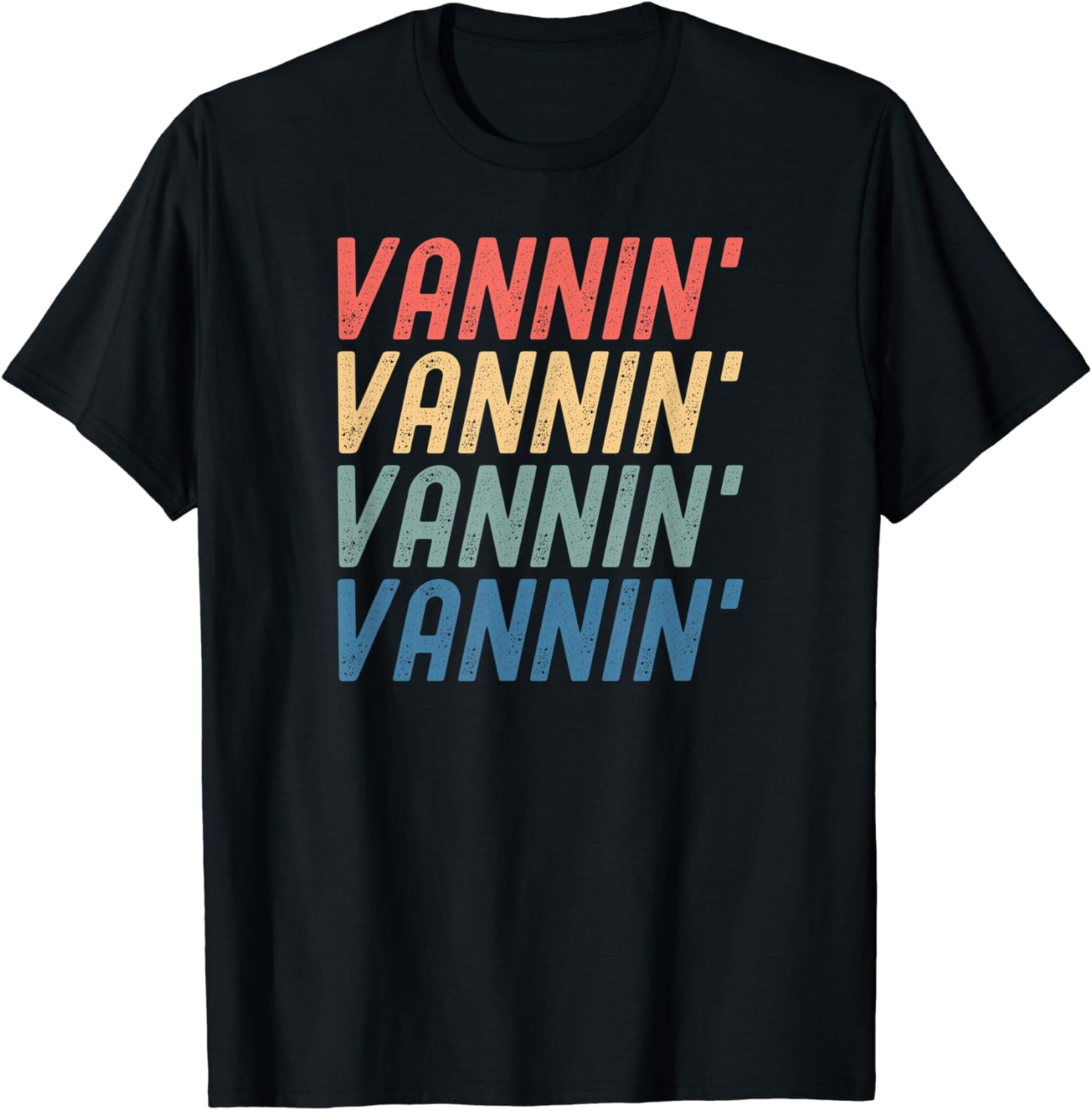 Vannin' Cool Van Life Slang Quote Camping Live Wild Free T-Shirt ...