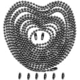 Sinvic, Ceiling Fan Pull Chain, 36 Inch Black, Stainless Steel Bead ...