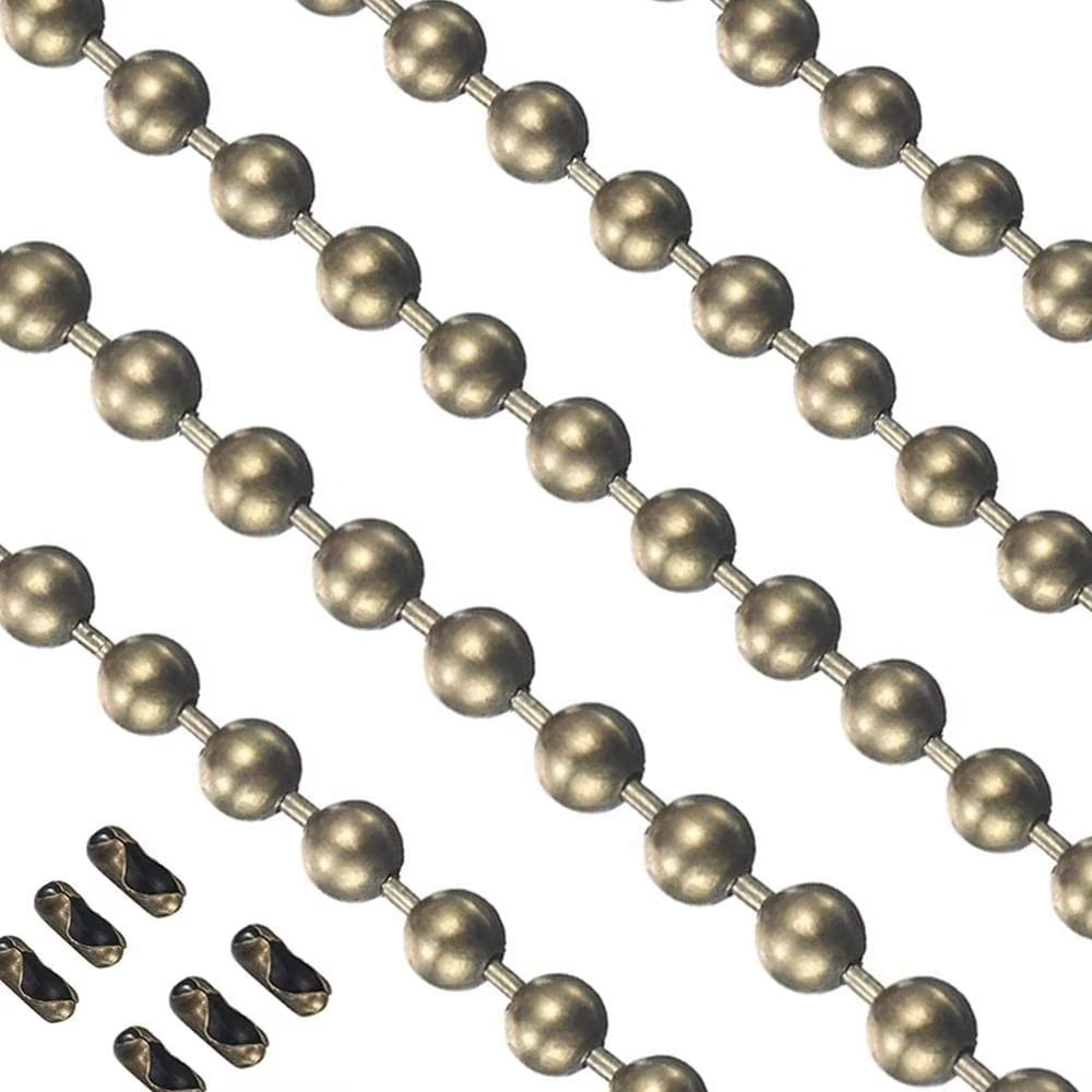 Vannise Bronze 120 inch Stainless Steel Bead Chain, Rustproof & Great ...