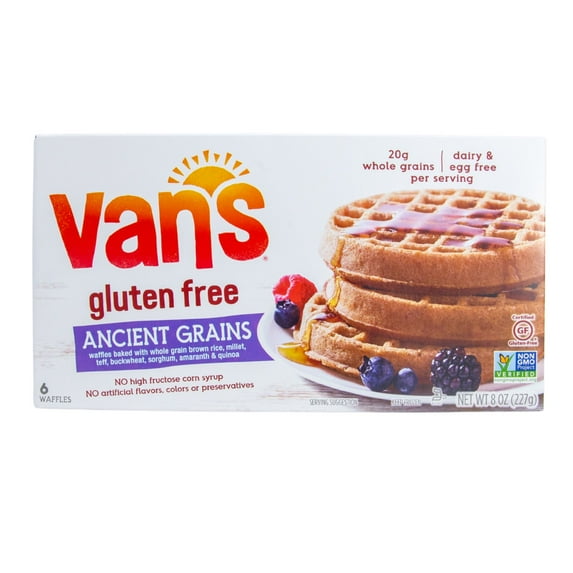 Vans, Gluten Free, Ancient Grains Flavored, Waffles, 8 oz, 6 Count ...