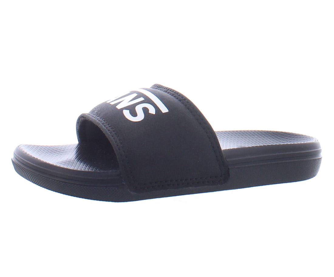 Vans La Costa Slide Boys Shoes Size 2, Color: Black/White - Walmart.com