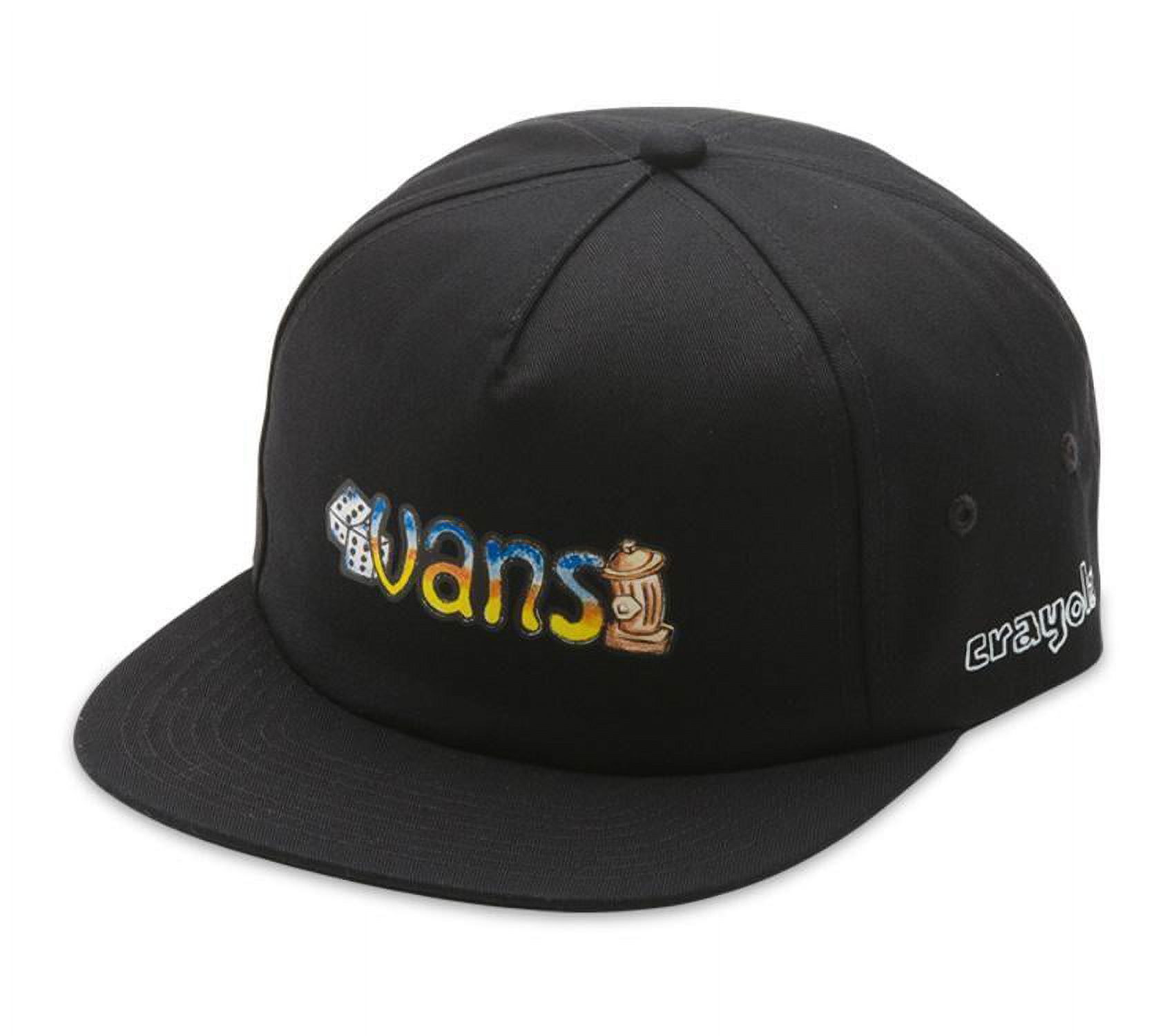 Vans Off The Wall Men's X Crayola Snapback Cap Hat - Black - Walmart.com