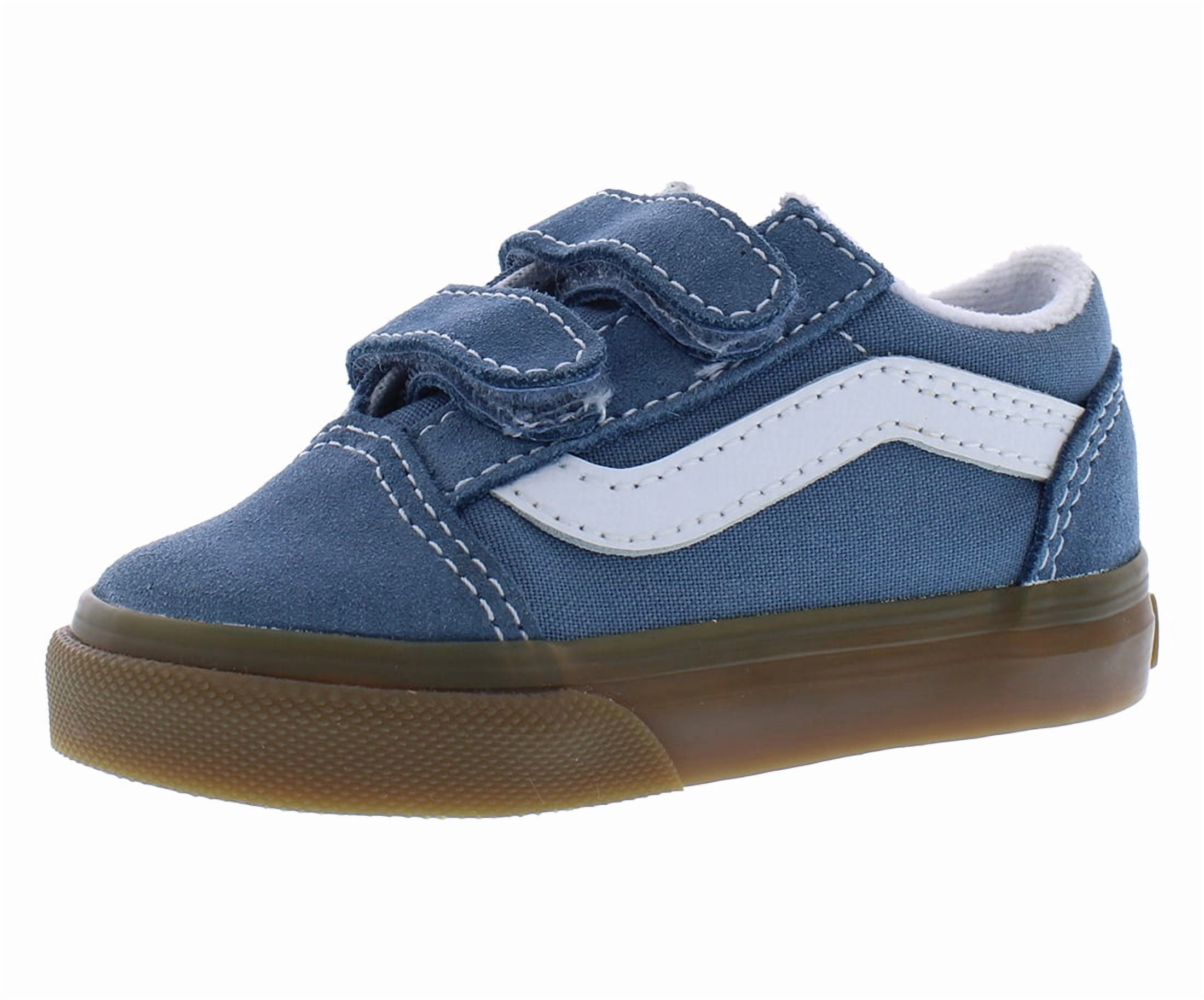 Vans Old Skool Velcro Suede Infant/Toddler Shoes Size 8, Color: Gum ...