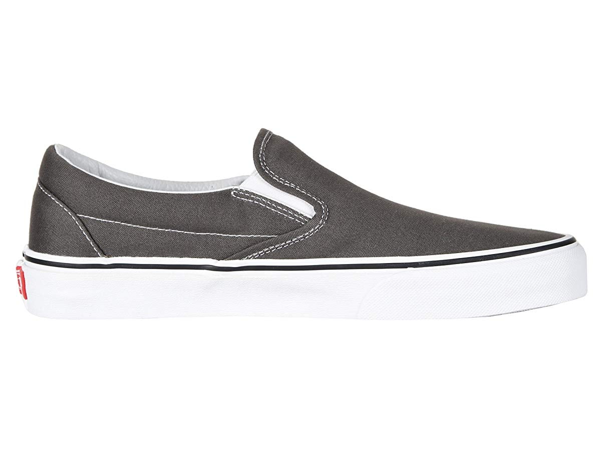 Vans Classic Slip-On Charcoal Sneakers with Removable Insole - Walmart.com